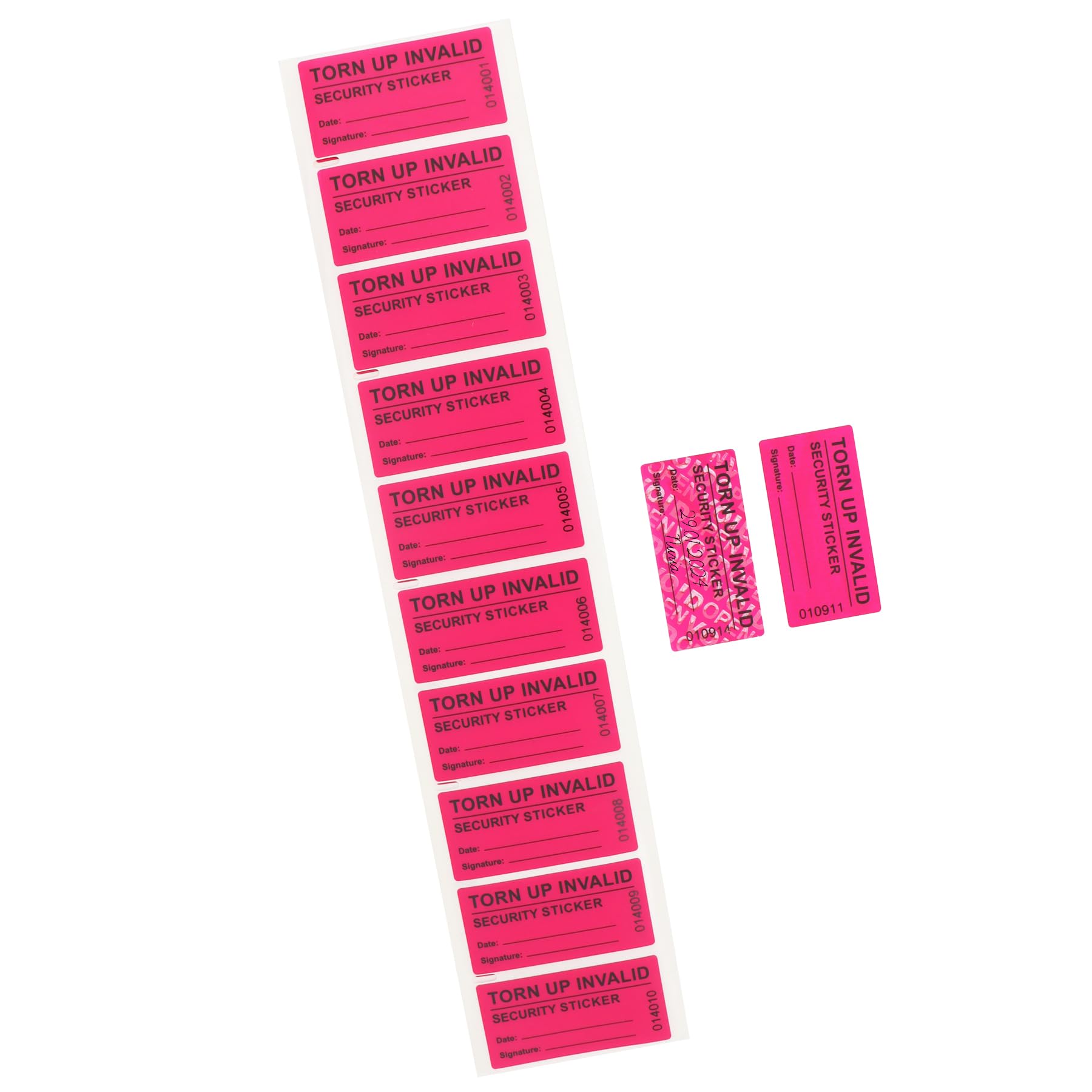 Amazon.com : RLSYM 100Pcs Tamper Evident Security Stickers 1x2 inch Red ...