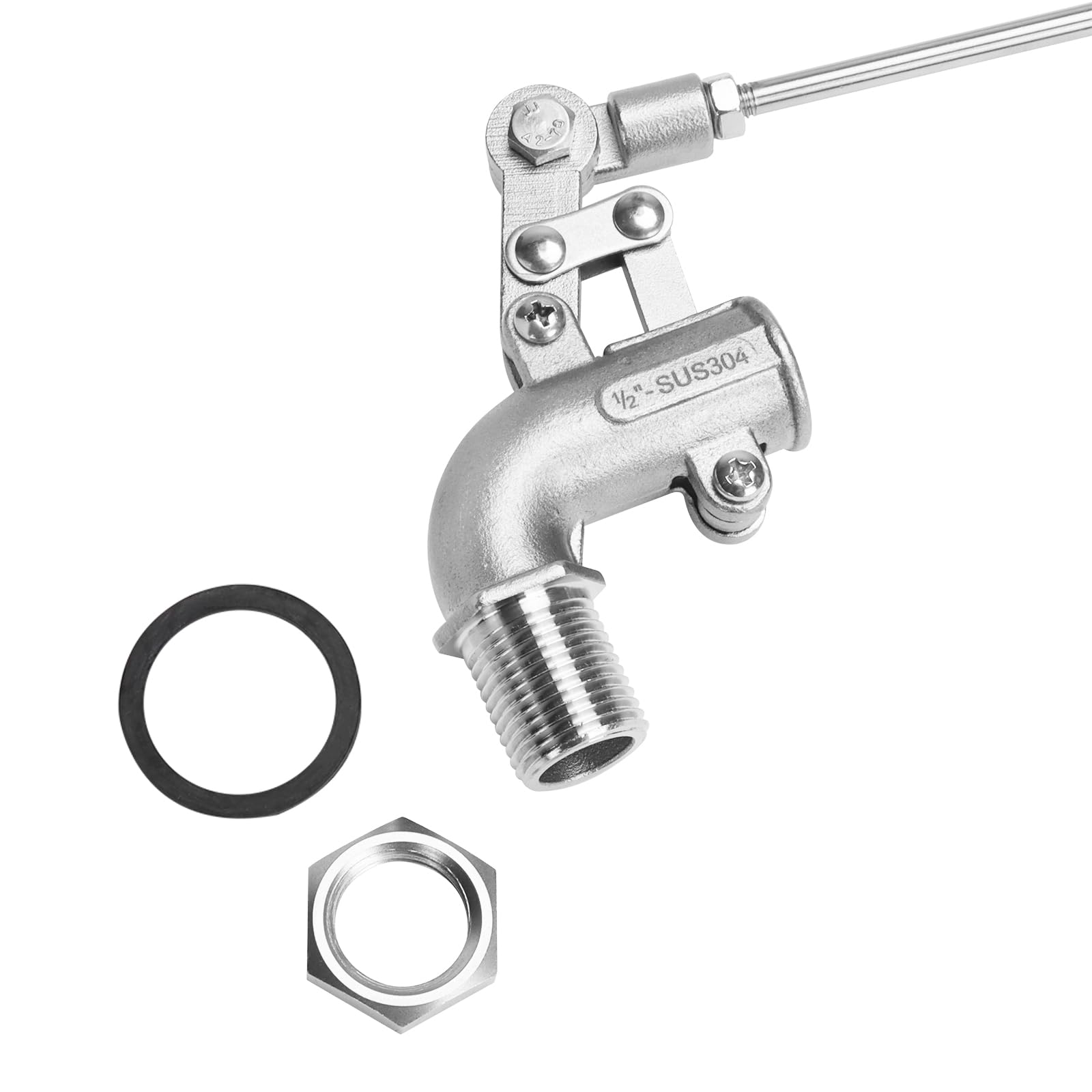 Snapklik.com : Stainless Steel Float Ball Valves - 1/2" NPT Male Thread ...