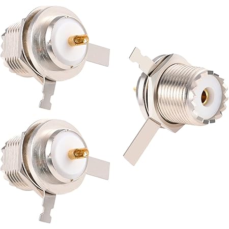Amazon.com: MOOKEERF SO 239 Connectors SO239 UHF Female RF Coax Connector SO239 4-Hole Flange ...