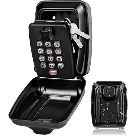 Iron Lock® - Key Lock Box Wall Mount for Keys 4 Digit Combination with ...