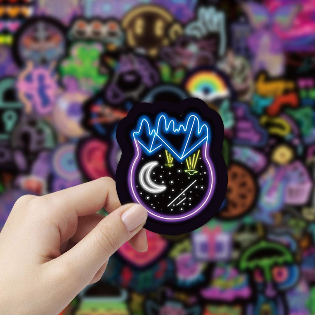 100pcs Neon Style Water Bottles Stickers, Laptop Stickers Aesthetic ...