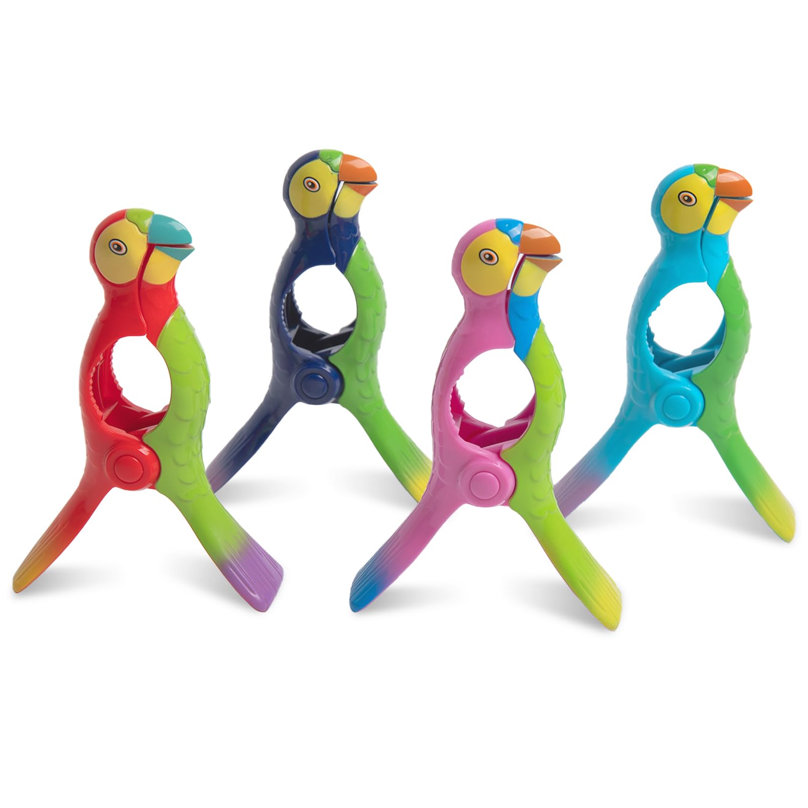 Towel Clips for Beach Chairs, 4Pcs Beach Towel Clips, Durable Parrot ...