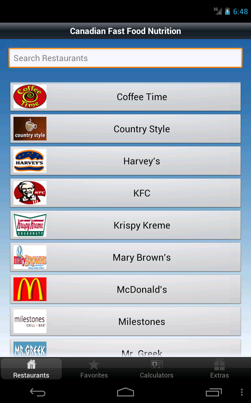 Canadian Fast Food Nutrition : Calories , Carbs Checker Plus BMI ...