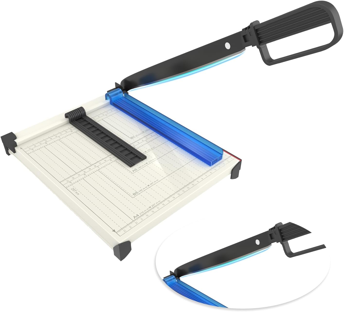 Qcdou Paper Cutter, A4 Paper and Card Cutter, 12" Cut Length Paper ...