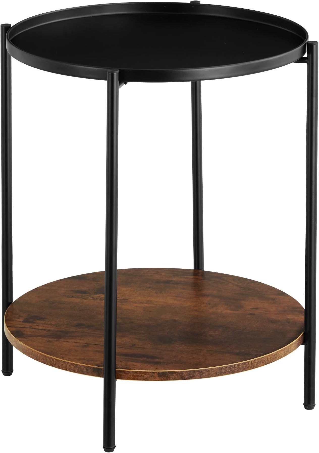 TecTake Table d’appoint Ronde Industrielle Table Basse Table de canapé ...