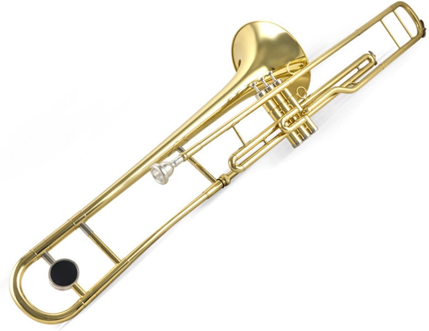 Amazon.com: Trombone for Students Brass Lacquered Gold Plated Nickel B ...