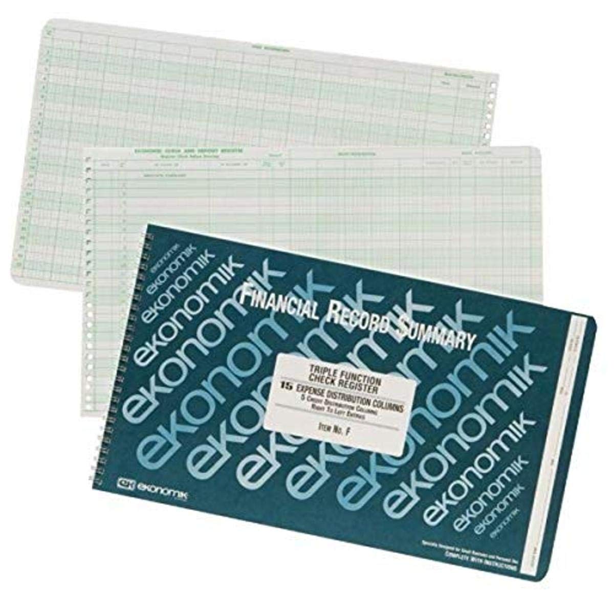 Ekonomik F Wirebound Form F Check Register With 5 Credit/15 Expense ...