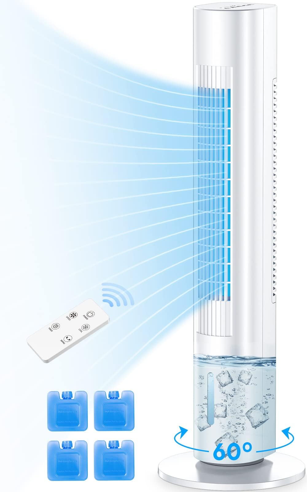 Amazon.com: TEMEIKE 3-IN-1 Evaporative Air Cooler, 35'' Windowless ...