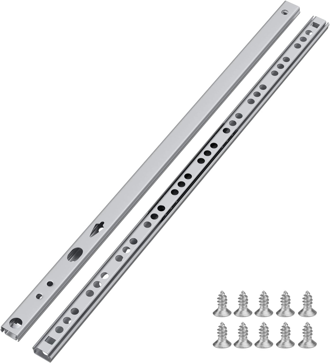 Suiwotin 13.5 Inch Drawer Slides, Metal Drawer Slide Small Drawer Rails ...