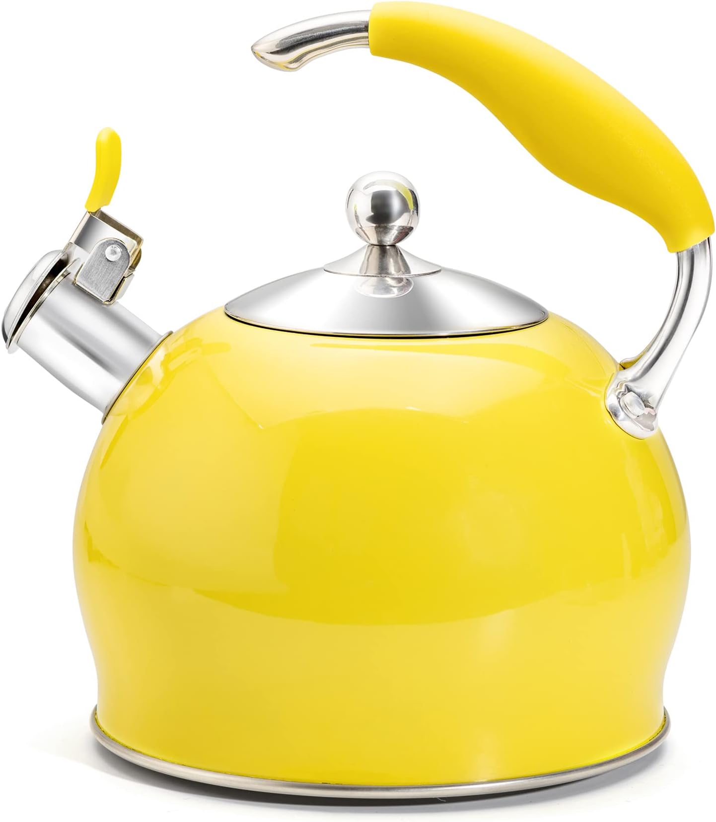 Amazon.com: Hemoton 2.5L Whistling Tea Kettle Stainless Steel Teapot ...
