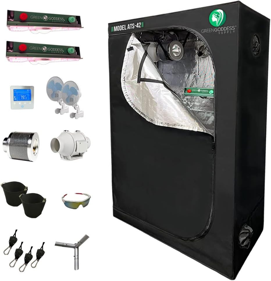 Amazon.com: Green Goddess Supply ATS-42 Dual Light Grow Tent System 48 ...