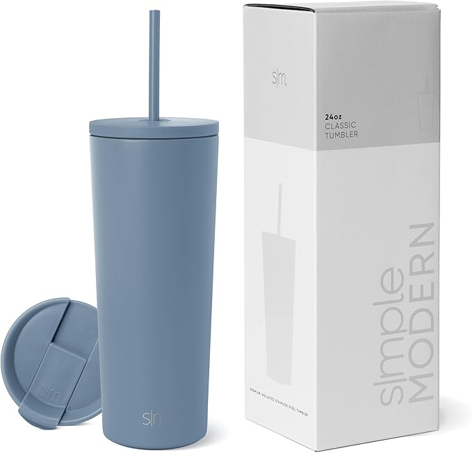 Amazon.com | Simple Modern Insulated Tumbler with Lid and Straw | Iced ...