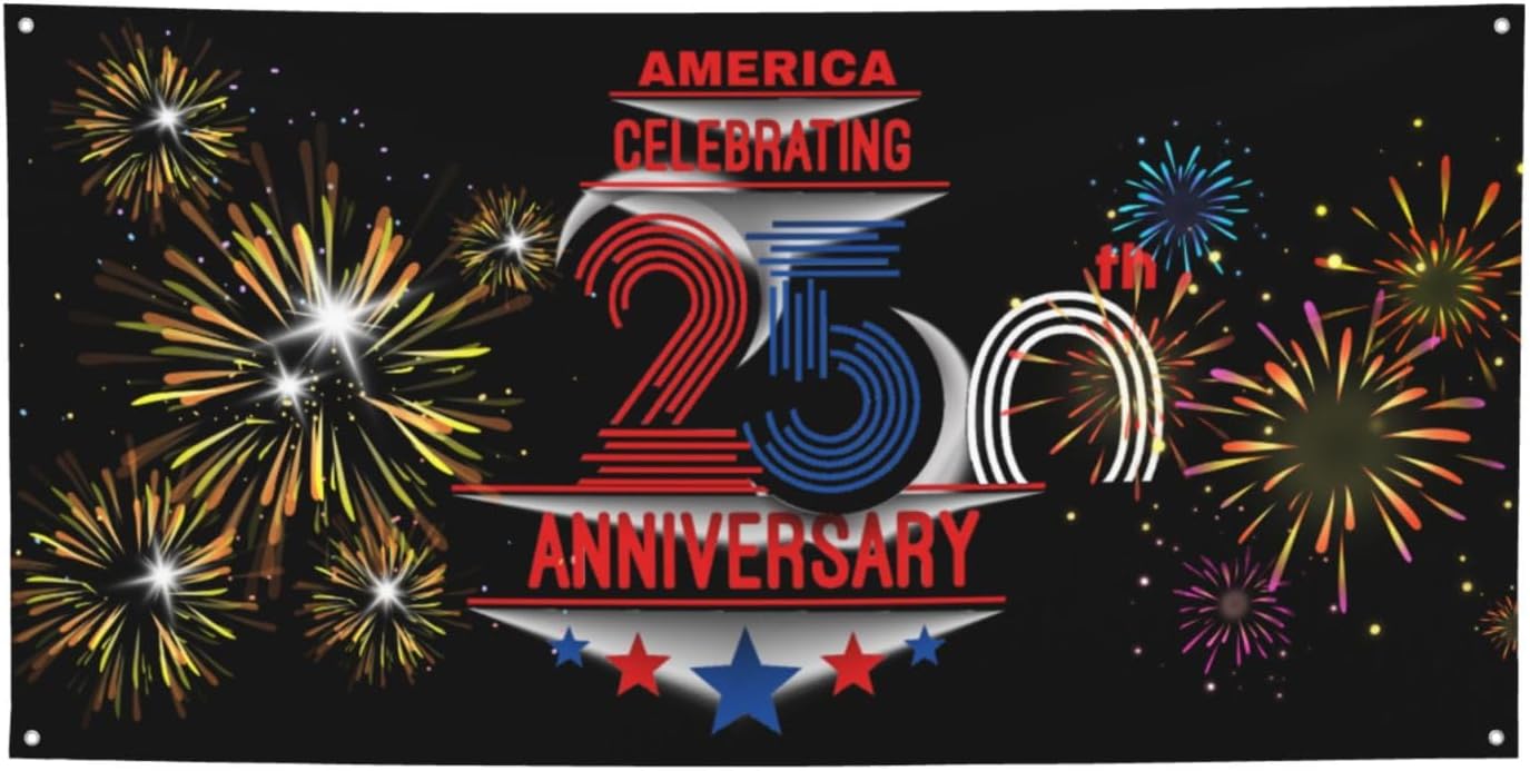 Amazon.com : Celebrating 250th Anniversary Party Banner - Durable 250 ...