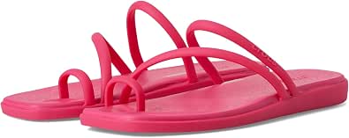 Crocs Women's Miami Toe Loop Sandal, Vibrant, Square Toe, Flat, Strap ...