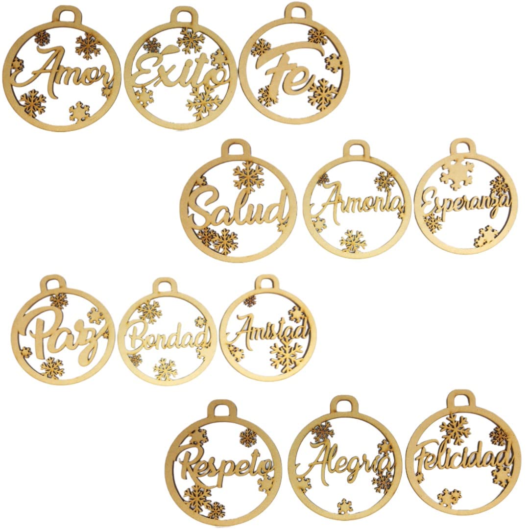 Divina Creación/ - Kit 12 Esferas de Navidad, 12 Deseos, Esferas ...