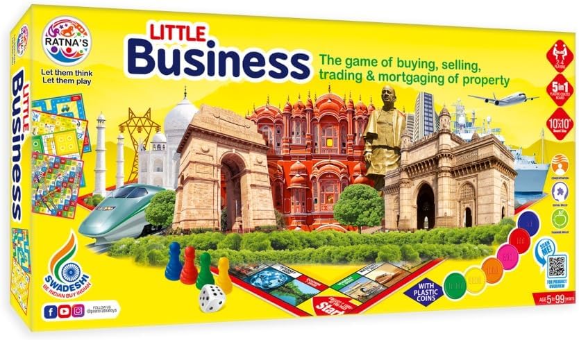 Buy Ratna's Big Business Board Game Jumbo Size with Plastic Money Coins ...