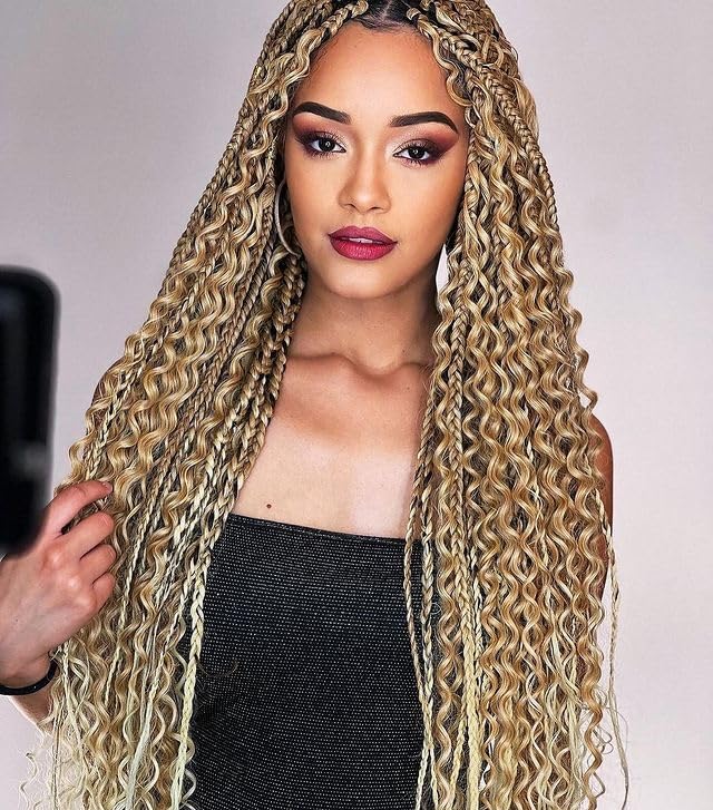 Amazon.com : Human Braiding Hair for Boho Braids 110g 20 Inch Deep Wave Boho Bulk Human Hair for ...