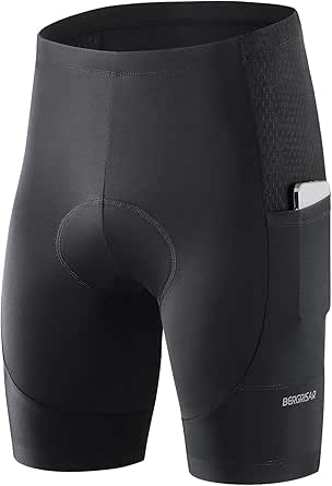 Amazon.com: BERGRISAR Men's Cycling Shorts 4D Padded Bike Shorts Biking Bicycle Shorts with ...
