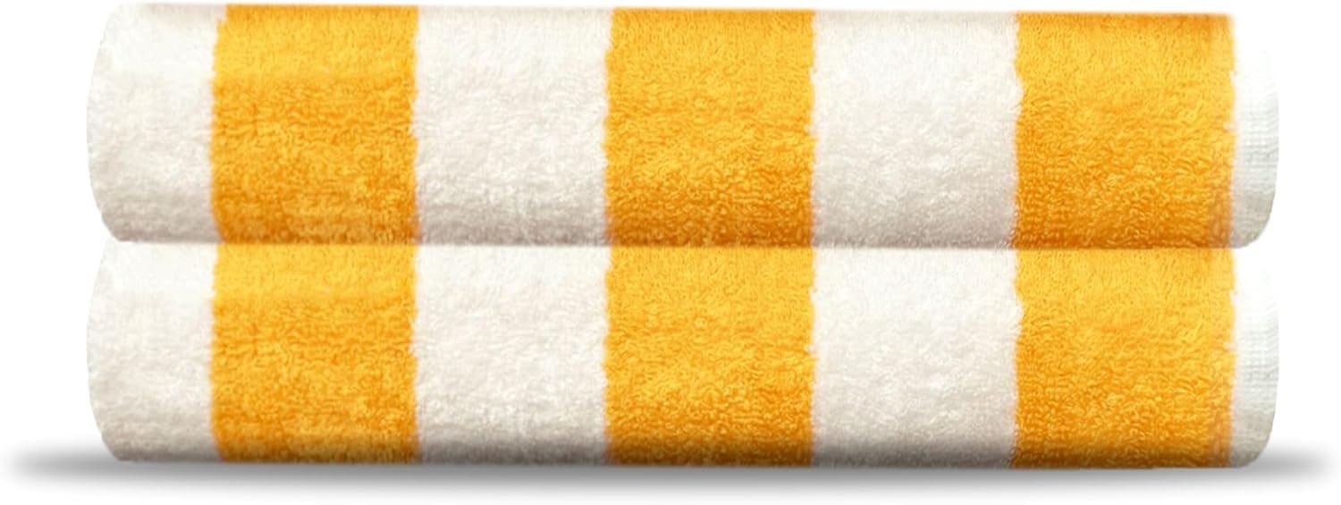 Amazon.com: Cabana Stripe Beach Towels Large (76 x 152 cm) 100% Ring ...