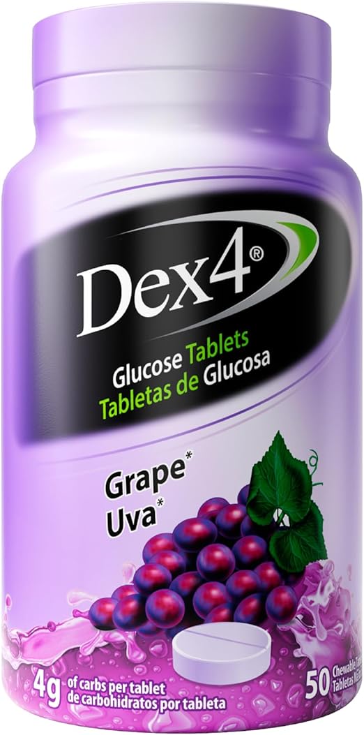Amazon.com: Dex4 Glucose Tablets, Fast Acting Glucose, 4g Pre-Measured ...