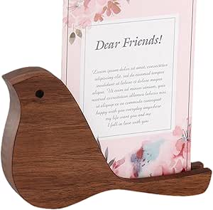 Amazon.com : Decorative Bird Business Card Holder | Wooden Bird Card ...
