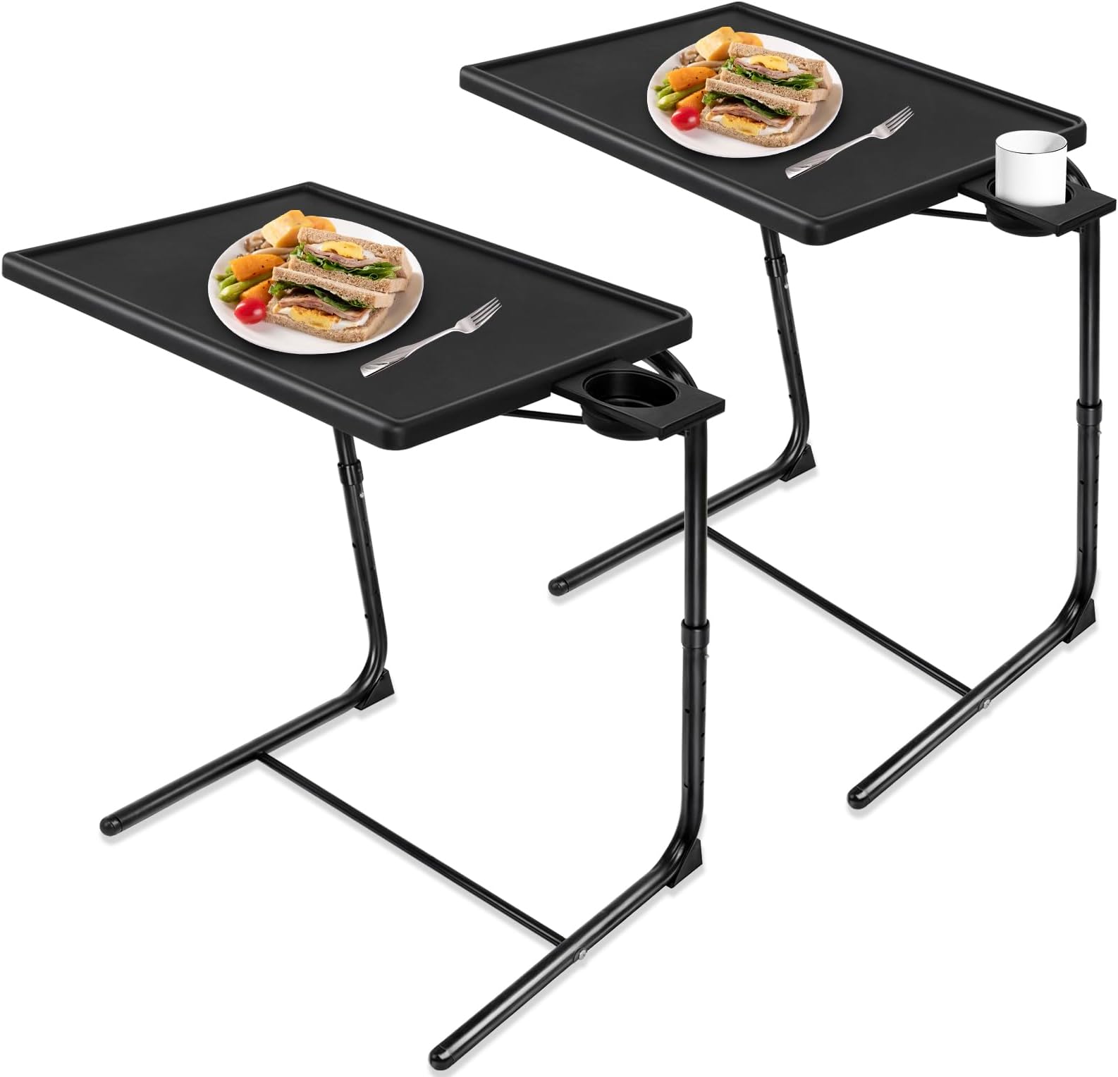 Amazon.com: TV Tray Table, TV Dinner Table with 3 Tilt Angles and 6 ...