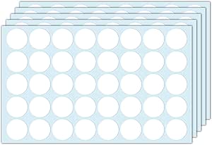 1000 Pieces, 25mm - White Dot Stickers, Round Circle Sticky Dots Labels ...