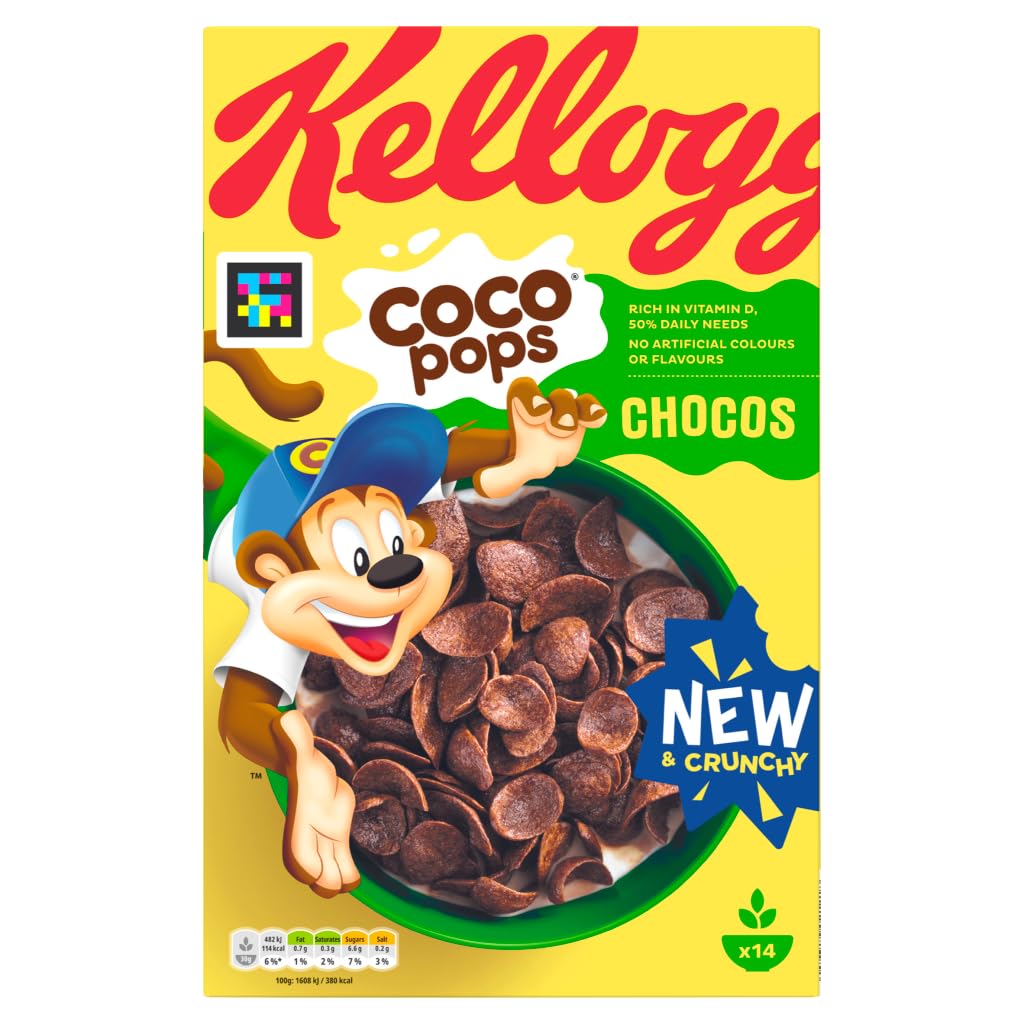 Kellogg's Coco Pops Chocos Chocolate Breakfast Cereal 430g : Amazon.co ...