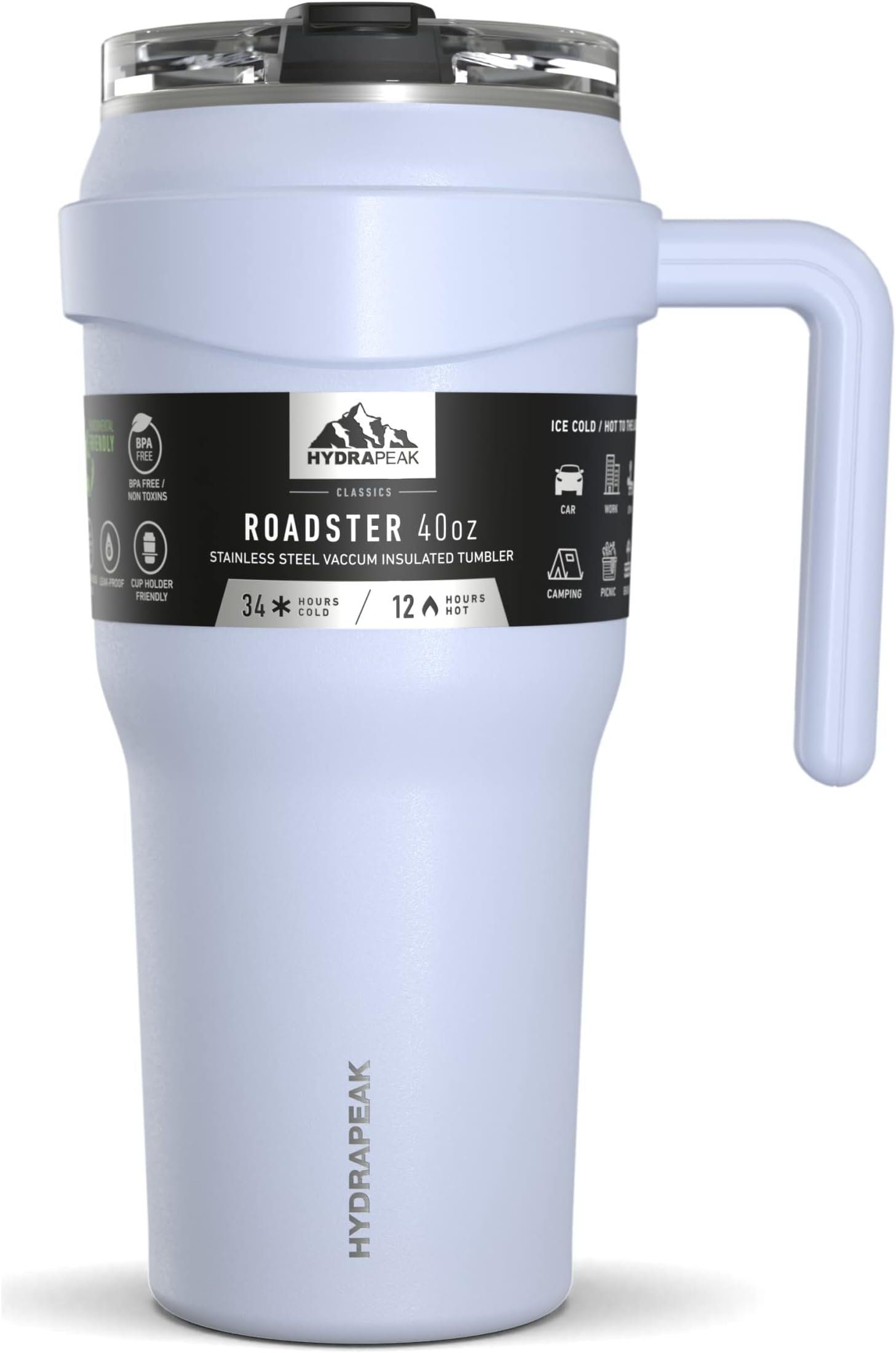 Amazon.com: Hydrapeak Voyager 40 Oz Stainless Steel Tumbler with Handle ...