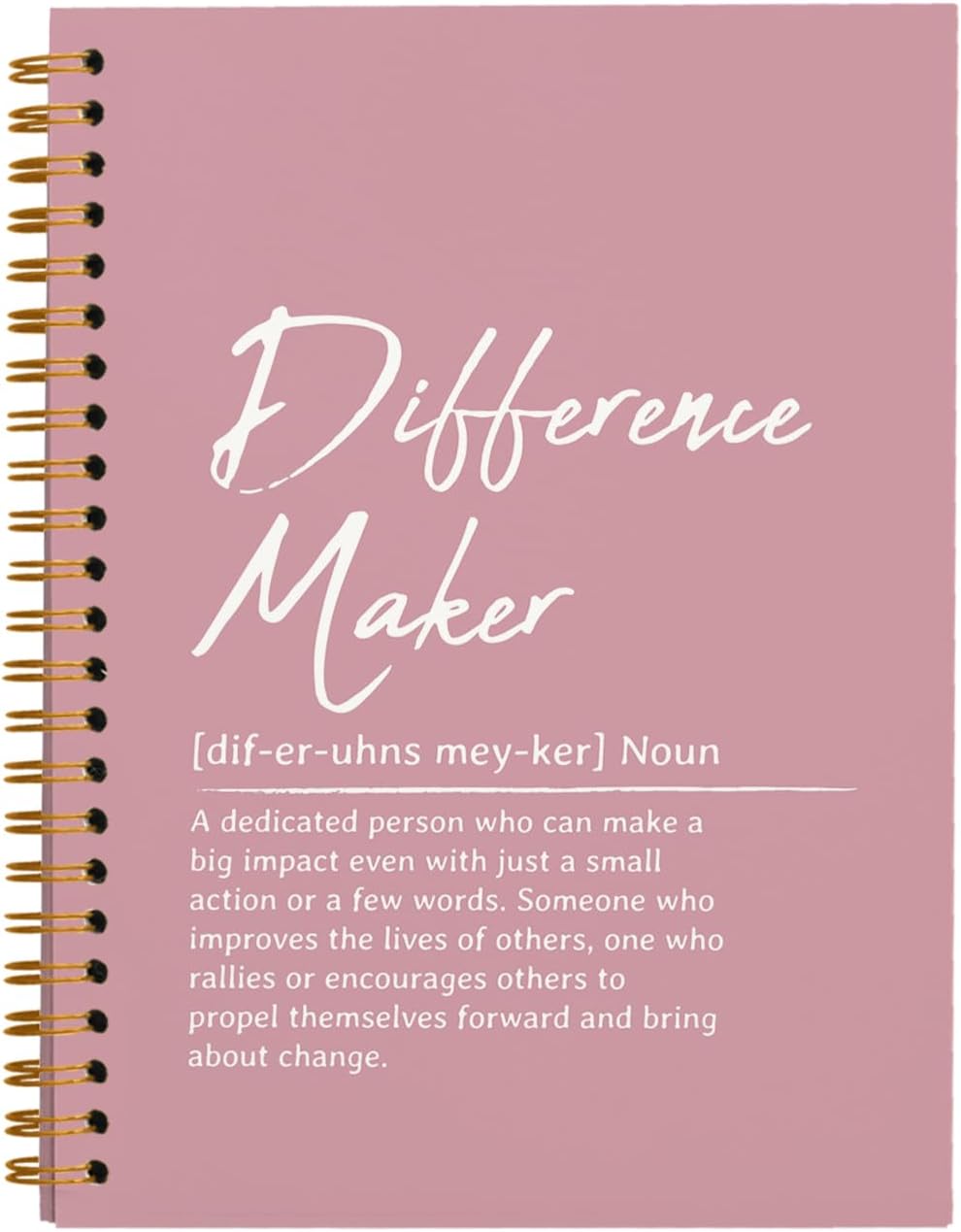 Amazon.com : OXW Pink Meeting Notebooks for Work, Difference Maker Gift ...