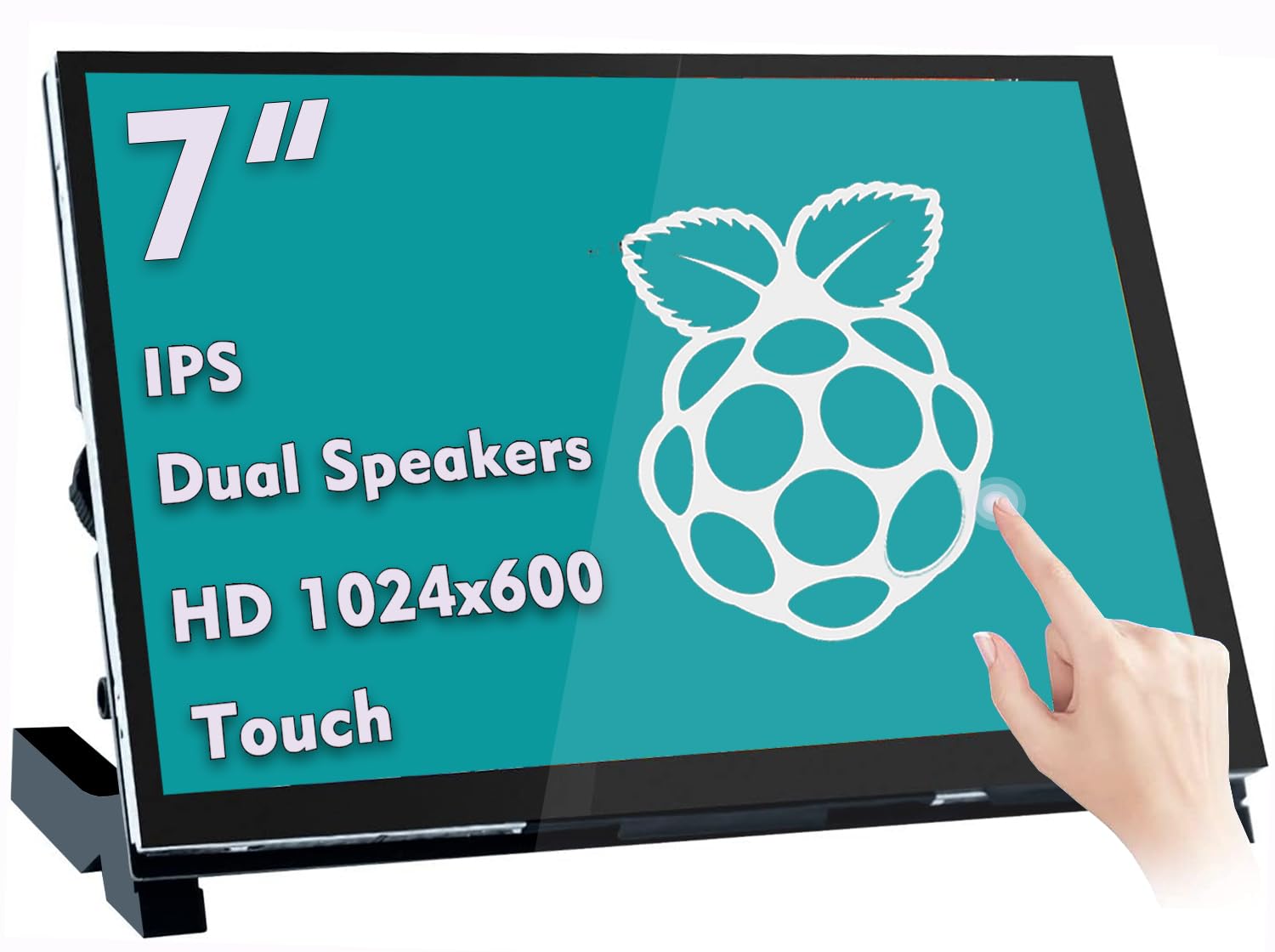 Amazon.com: No-Cable-Needed Drive-Free Dual-Speaker Raspberry Pi Screen ...