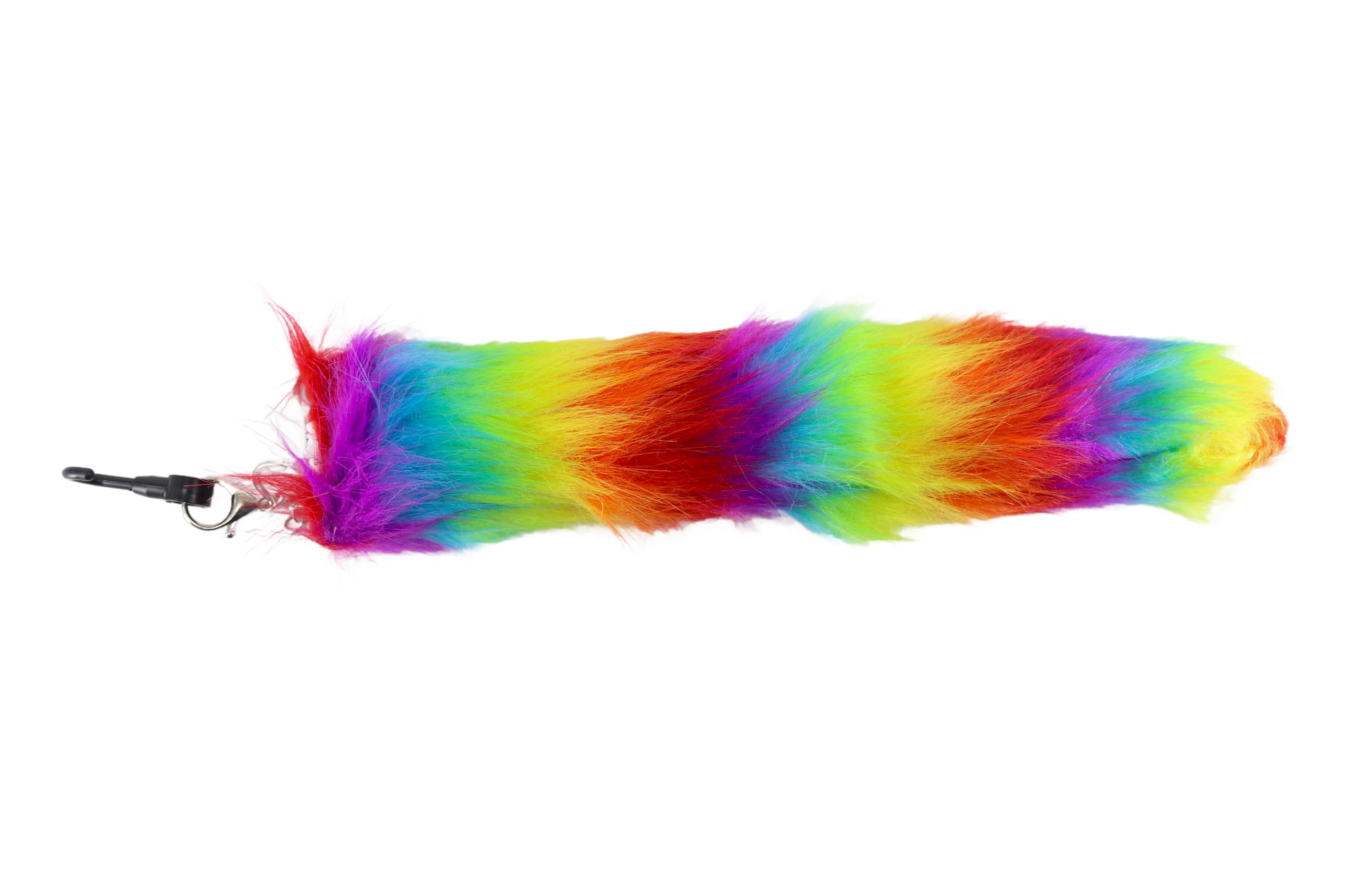 Amazon.com: Clip-On Rainbow Fur Tail for Costumes : Clothing, Shoes ...