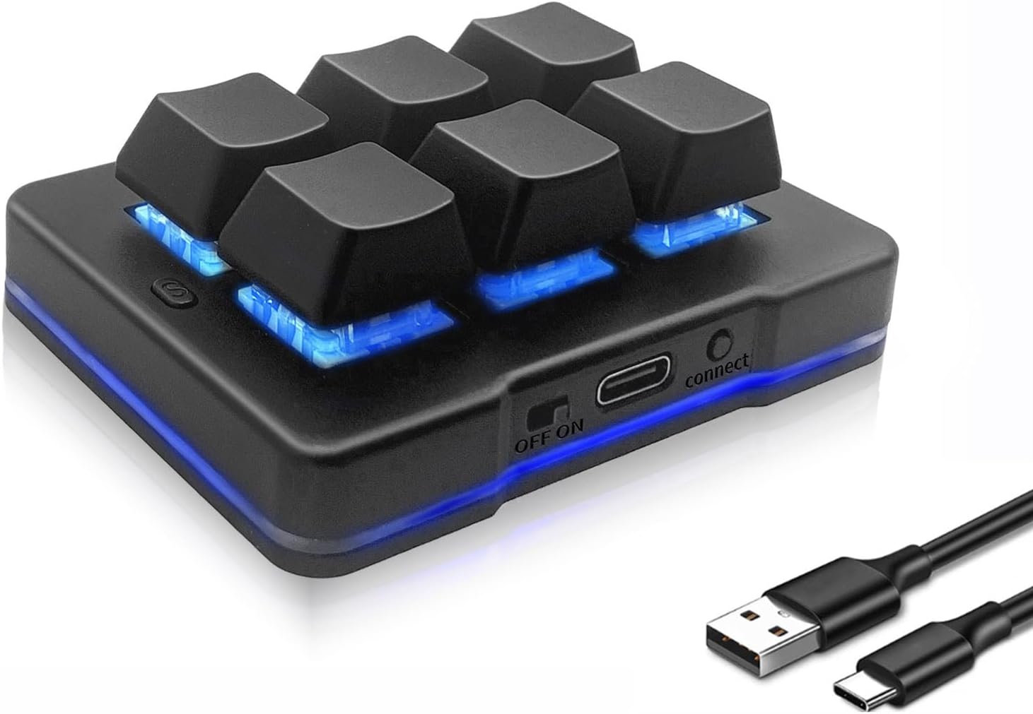 Amazon.com: 6 Key Mini Keypad Wireless USB Mechanical Gaming Macro ...