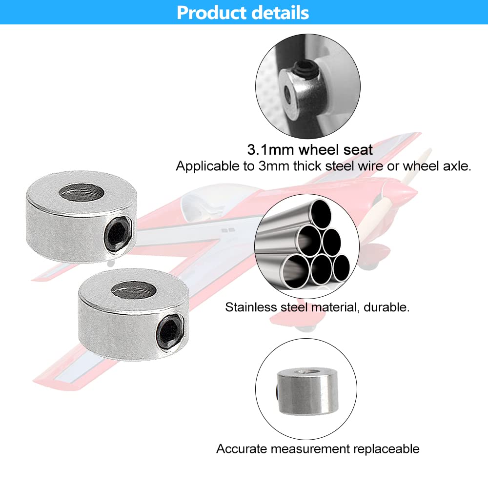Wheel Collar Blocks For Remote Control Aircraft 20-Piece RC Plane ...