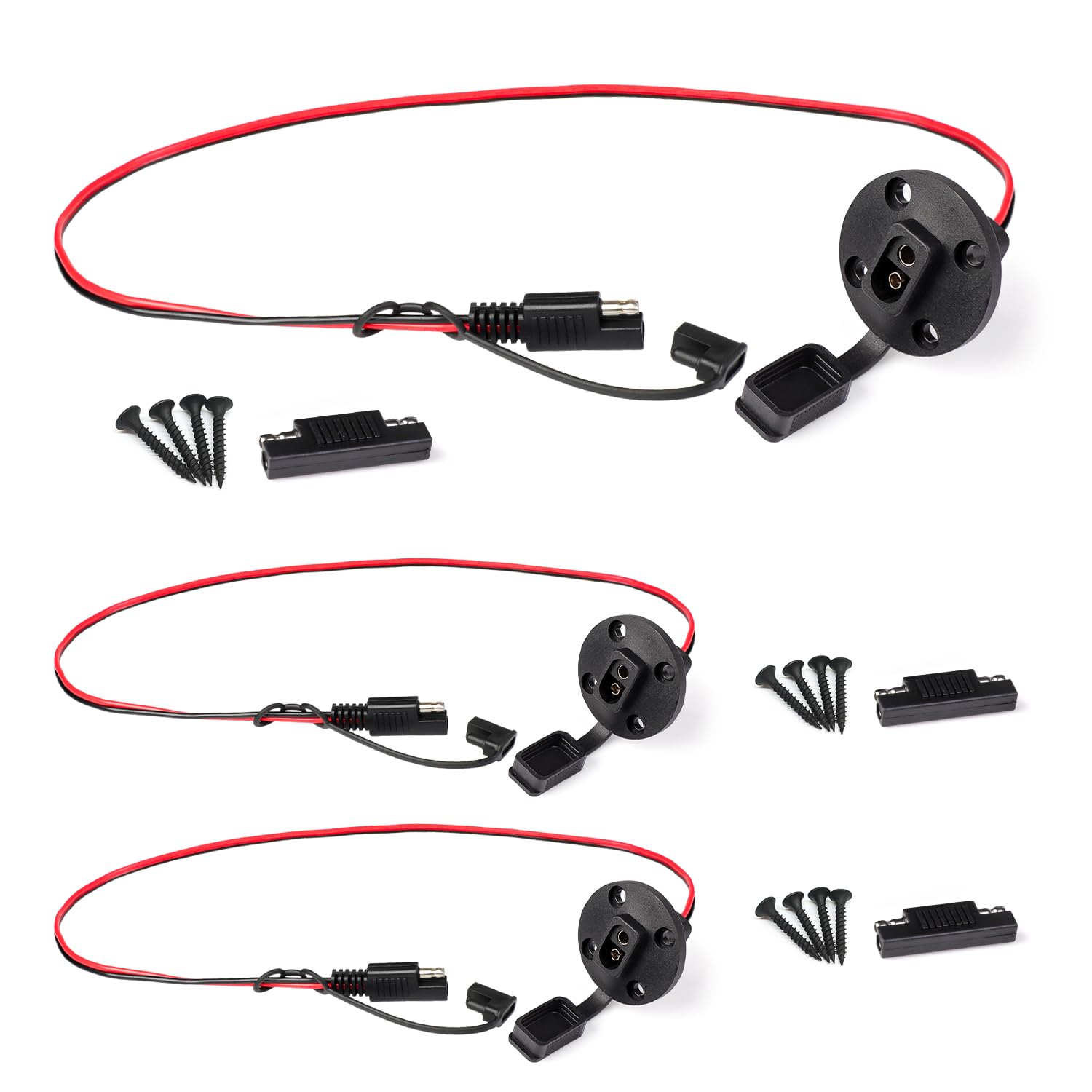 Amazon.com: TMH 2 FT - 16 AWG SAE Power Socket Sidewall Port Connector ...