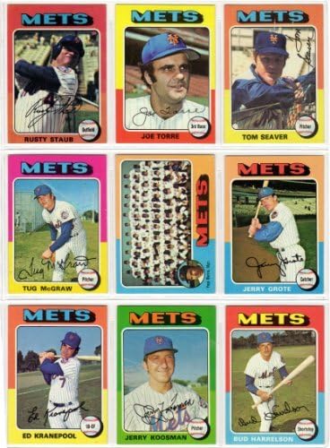 New York Mets 1975 Topps Baseball Team Set (22 Cards) (Joe Torre ...