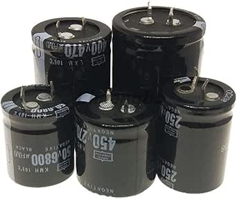 Amazon.co.jp: 電子アクセサリー 2/個 200V 250V 400V 450V アルミ電解コンデンサ 47 68 82 100 120 150 180 220 270 330 ...