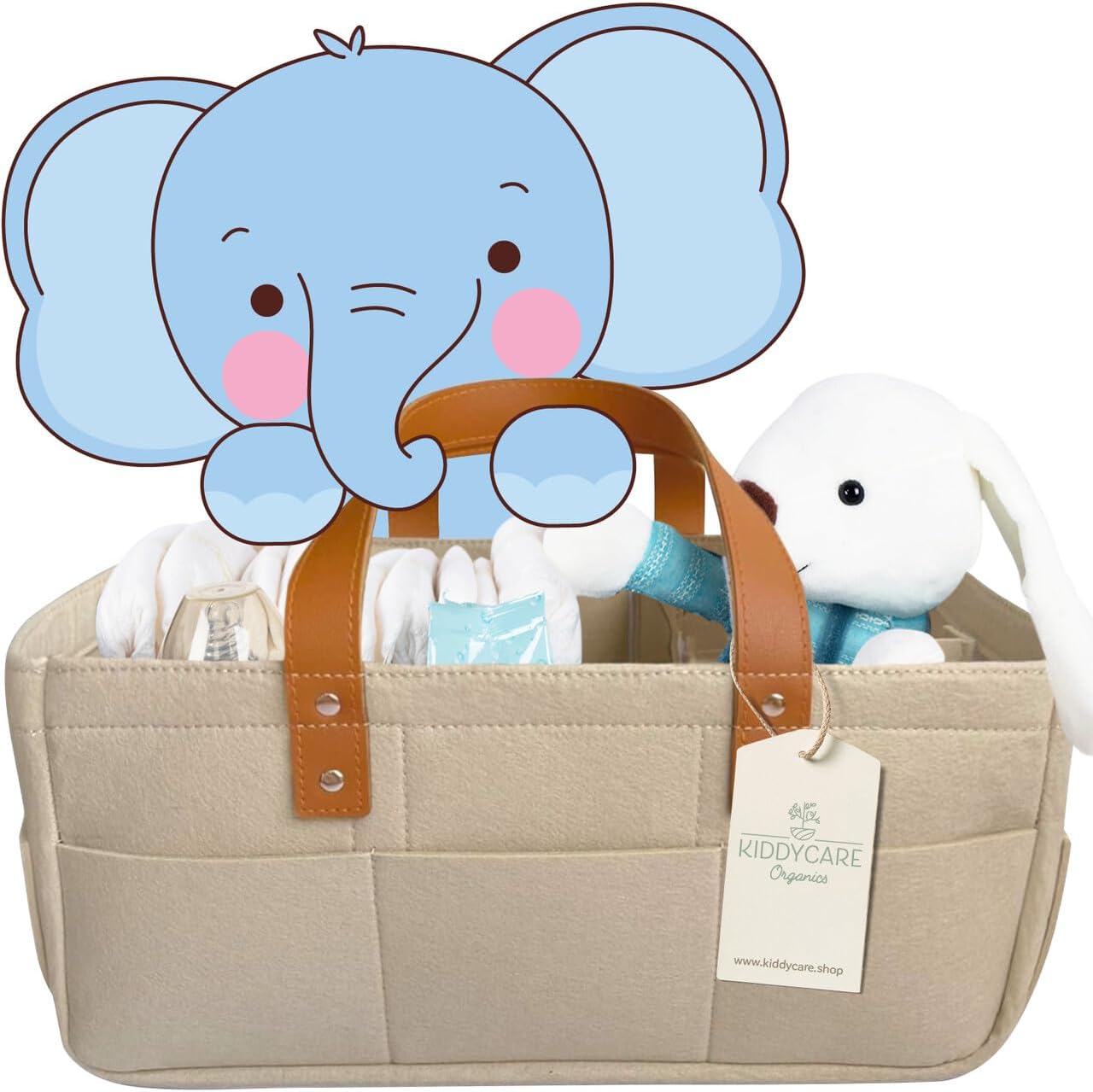 KiddyCare Diaper Caddy Organizer Cart for Nursery Baby Basket Gift for ...