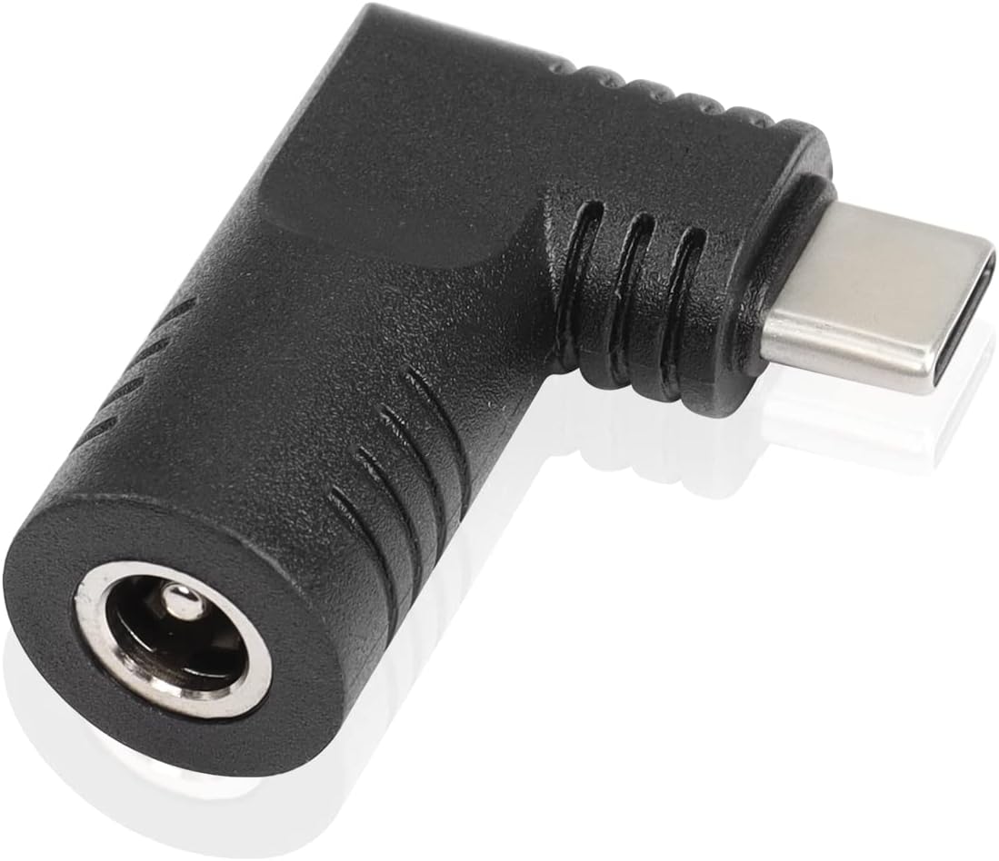 Amazon.com: PNGKNYOCN DC 5.5mm x 2.1mm to USB C Adapter,90 Degree DC to ...
