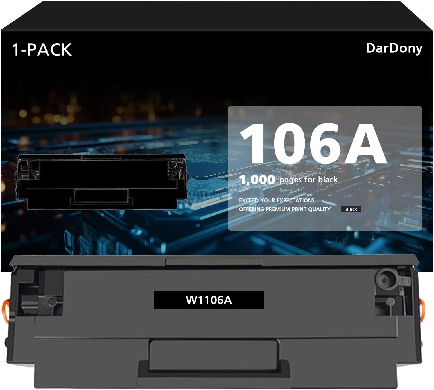 Amazon.com: 106A Black High Yield Toner Cartridge Replacement for ...