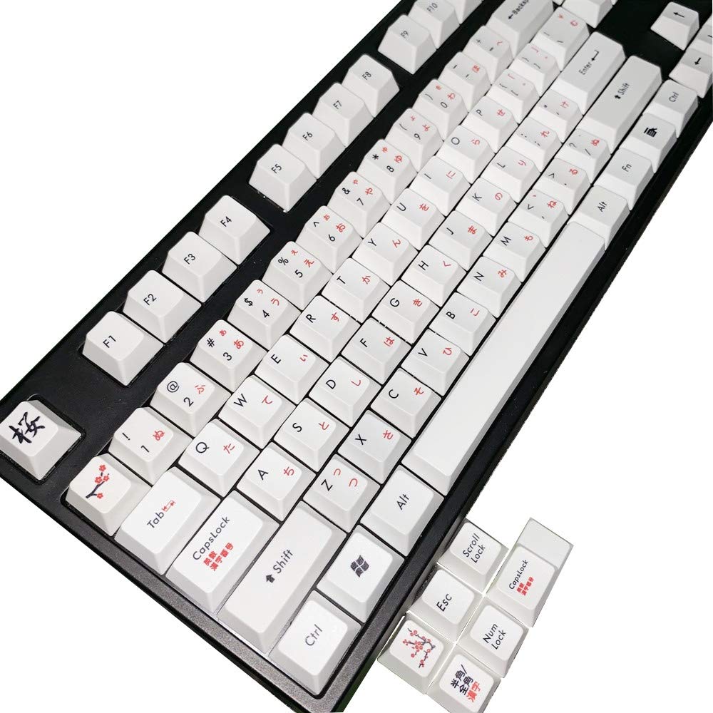 Buy DONCK Key caps 109 Keys/Set Japanese Sakura PBT Dye Sublimation ...