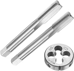QUARKZMAN Set of 3 Metric Hand Taps and Die Set, M10 x 1 Tap with Taper ...