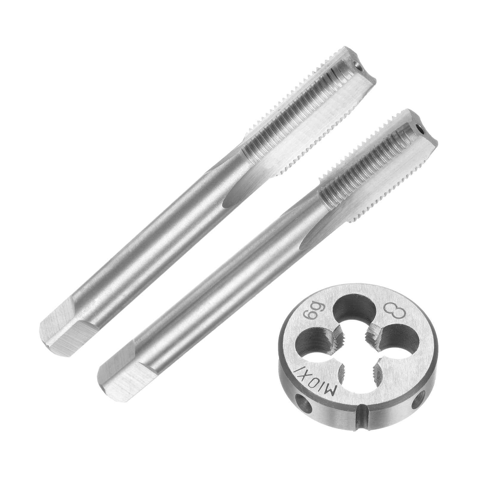 sourcing map 3pcs Metric Hand Tap and Die Set, M10 x 1 Taper/Plug ...