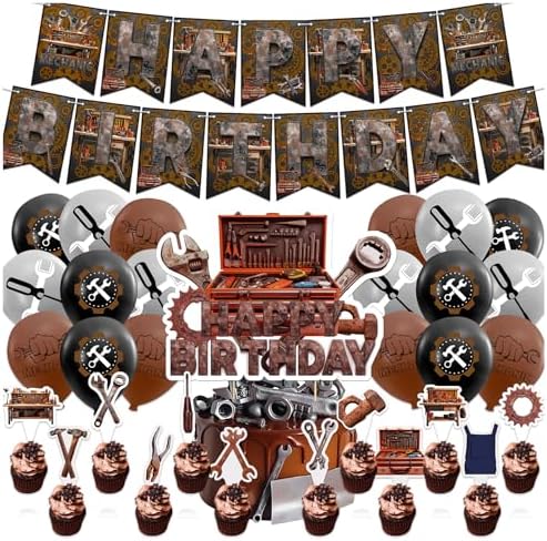 Amazon.com: Mechanic Theme Party Supplies Mechanic Birthday Party ...