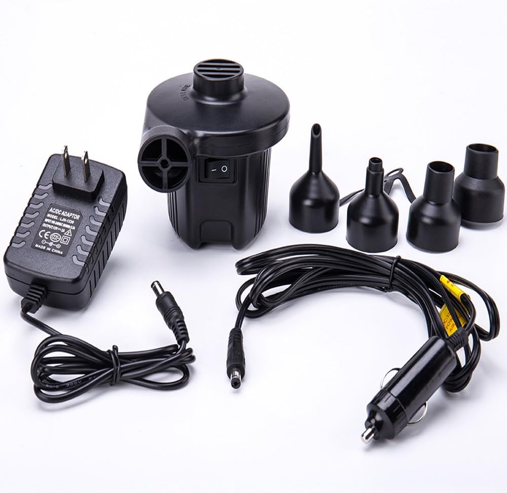 Electric Air Pump, Ikerall Portable Quick-Fill AC Air Pump with 3 ...