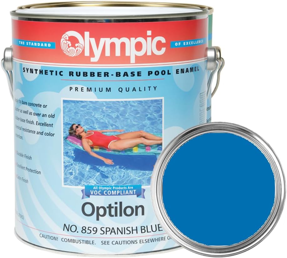 Amazon.com: Olympic Pool Paint - Optilon - Spanish Blue - 1 Gallon ...