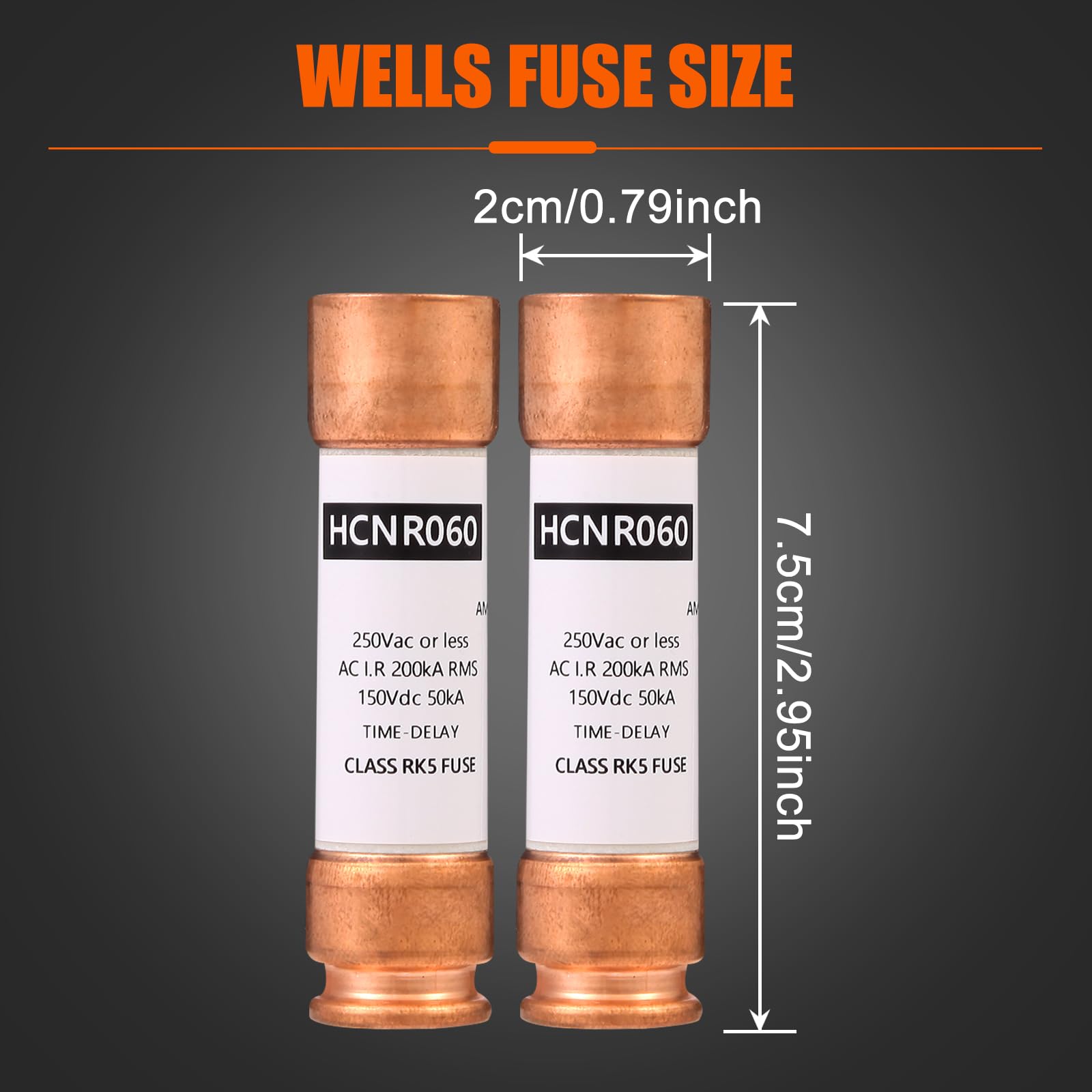 Snapklik.com : Wells 60 Amp 240 Volt Fuse For Disconnect Box 2 Pack ...