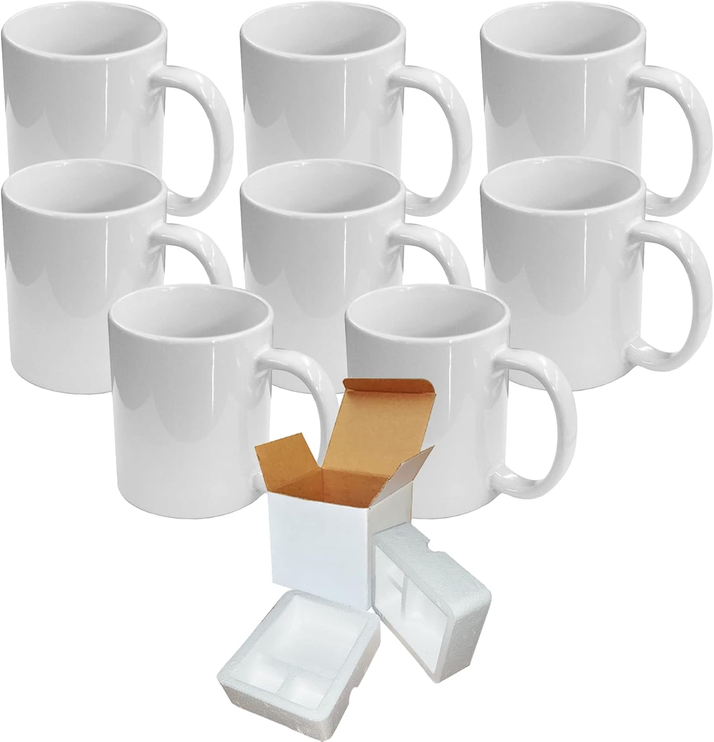 Amazon.com: TWISTED ENVY Mugsie 8PCS 11OZ Sublimation Mug Coated ...