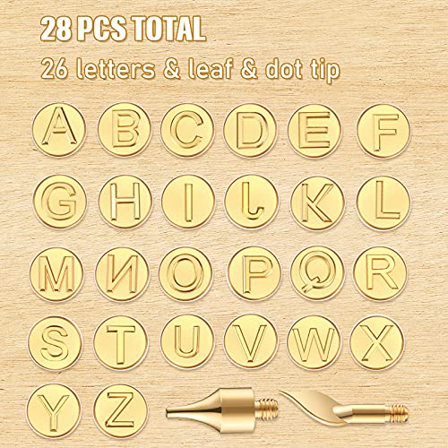 Snapklik.com : 28 Pieces Wood Burning Tip Letter Wood Burning Tool ...