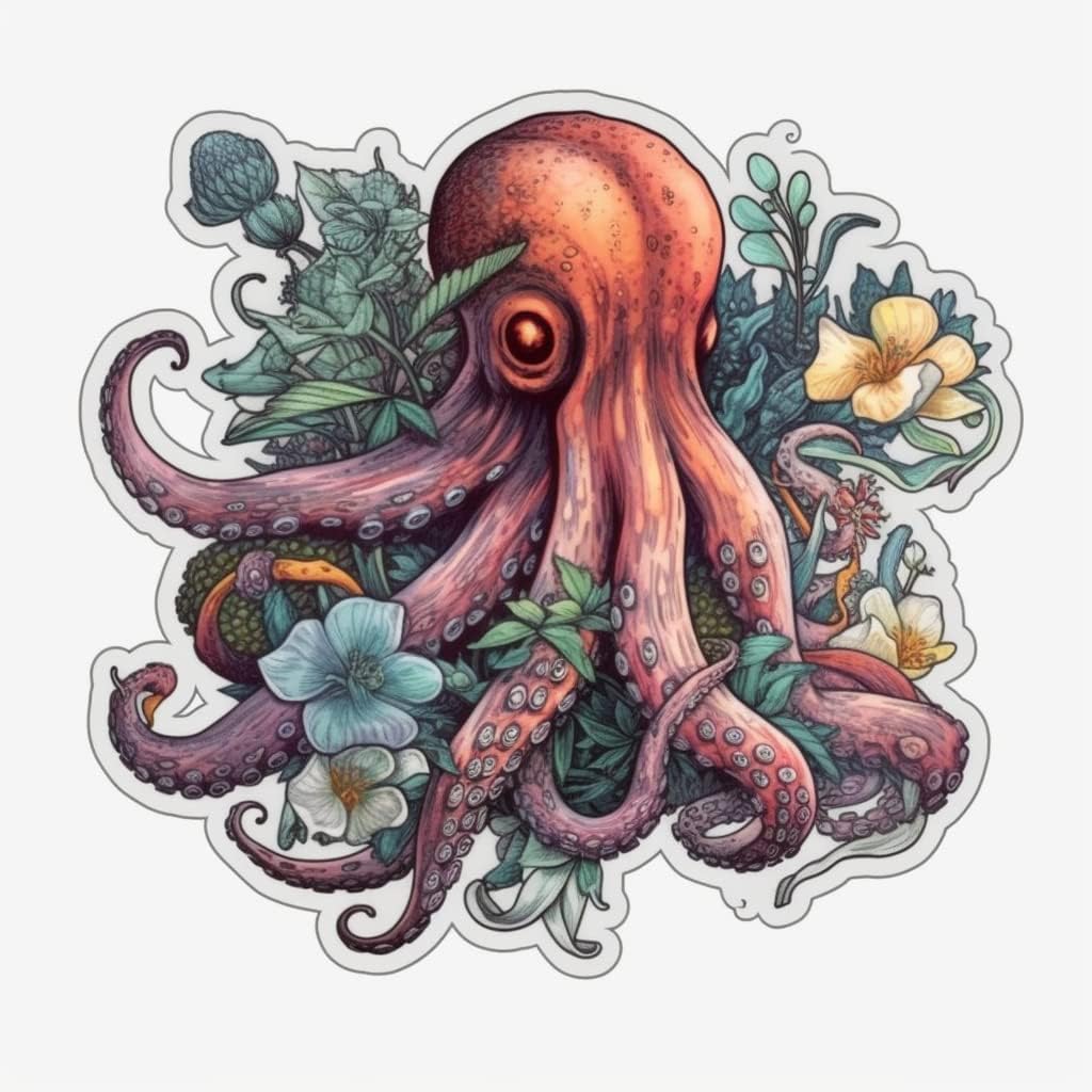 Amazon.com - Yoonek Graphics Octopus Vinyl Decal Sticker for Car ...